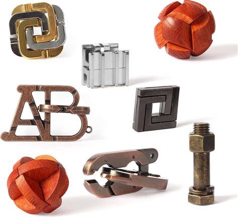 Rlylf 8 Pcs Brain Teaser Puzzles Favor Educational Toys