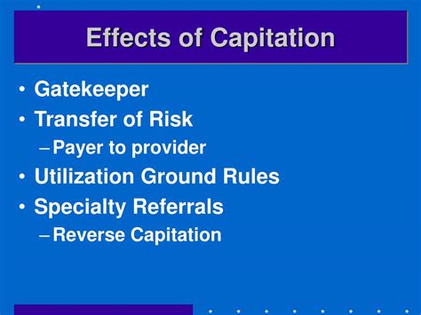 Ppt Capitation Powerpoint Presentation Free Download Id865210