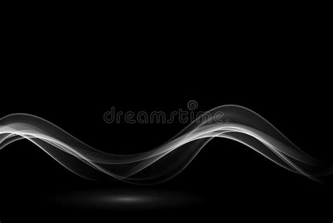 Glowing Wave Abstract Flow Of Wavy Lines On A Black Background Stock
