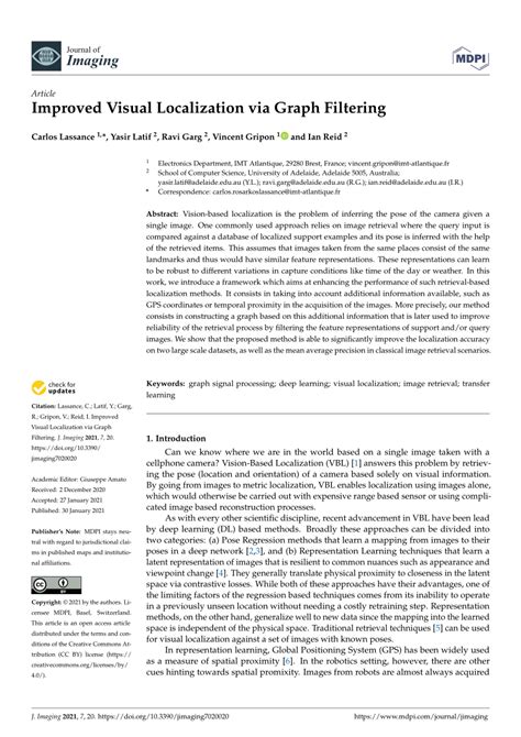 pdf improved visual localization via graph filtering