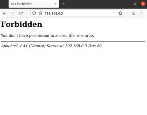 forbidden error r apache