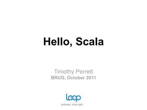Brug Hello Scala Pptx Programming Languages Computing