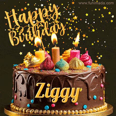 Birthday Animation For Ziggy With Chocolate B Day Cake Download On