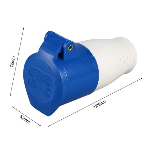 Blue 240v 16 Amp 3 Pin Industrial Site Plug And Wall Vicedeal