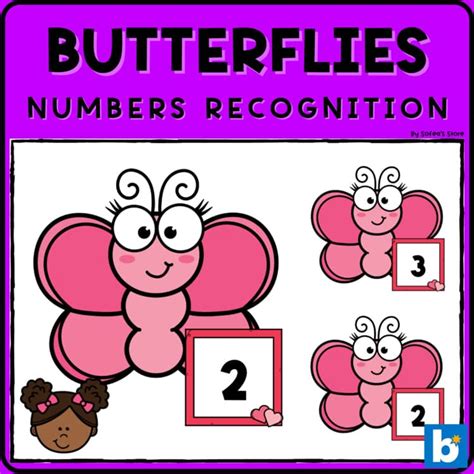 Butterflies Math Boom Cards Numbers Recognition By Sofeas Store