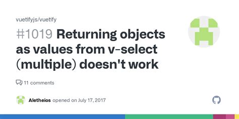 Returning Objects As Values From V Select Multiple Doesnt Work