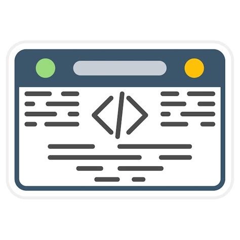 Premium Vector Code Flat Illustration