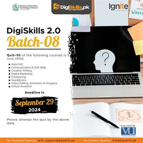 Digiskillspk 𝐐𝐮𝐢𝐳 𝐍𝐨 𝟒 Of The Following Courses Is Now Open
