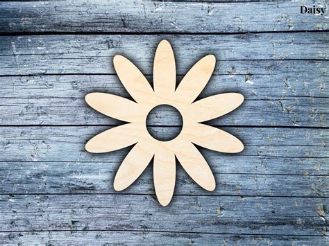 Wooden Daisy Cut Out Shape Laser Cut Wooden Shape Daisy Flower Outline