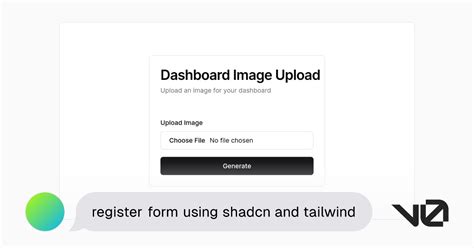 register form using shadcn and tailwind a shadcn ui and v0 generation v0