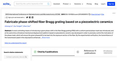 Fabricate Phase Shifted Fiber Bragg Grating Based On A Piezoelectric Ceramics