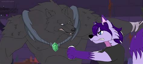 Anthro Wolf Adean Vs Werewolf By Adeanthepurpledragon On Deviantart