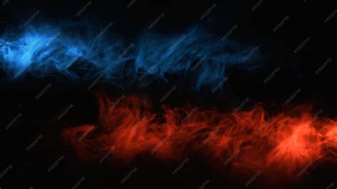 Premium Photo Color Smoke Vapor Texture Fire Ice Blur Red Blue