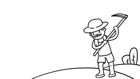 农民刨地简笔画（汇总18张）简笔画图片大全