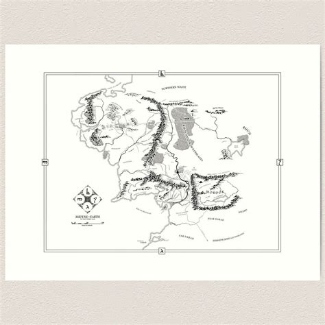 Fantasy Map Art Print For Sale By Beleg17 Art Prints Map Art