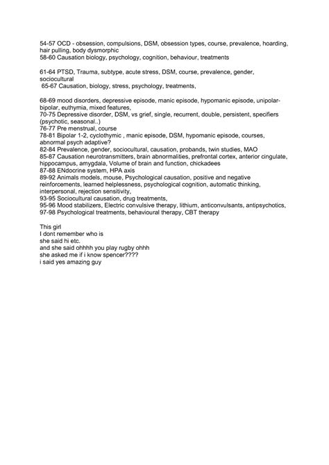 54 Lecture 54 57 Ocd Obsession Compulsions Dsm Obsession Types