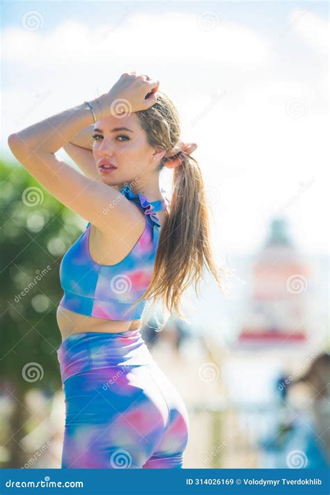 Fitness Girl Fit Woman In Miami Beach Miami Florida Summer Sport