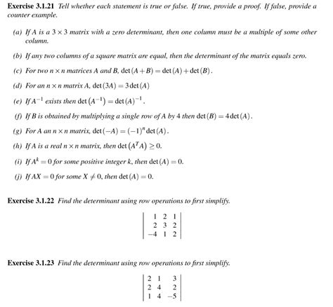Solved Exercise 3121 Tell Whether Each Statement Is True