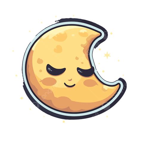Cute Cute Cartoon Moon Vector Moon Clipart Cute Clipart Cartoon