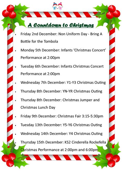 Countdown To Christmas Reay Primary School