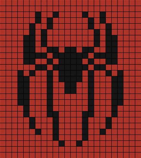 Spiderman Logo Pixel Art Toby