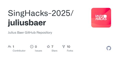 Github Singhacks 2025juliusbaer Julius Baer Github Repository