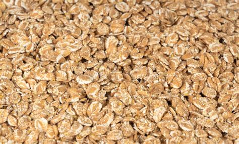 Spelt Flakes Isolated Dry Raw Rolled Flat Oat Grains Wheat Oatmeal