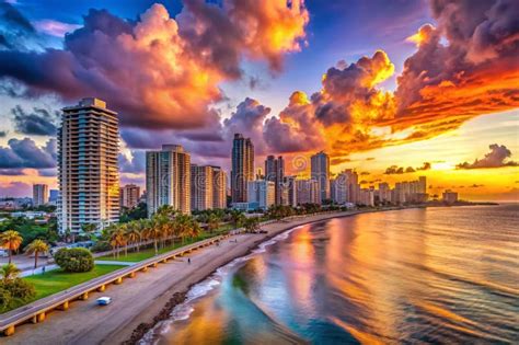 Breathtaking Miami Beach Skyline Stock Illustrations 90 Breathtaking