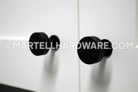 Lews Hardware 51 001 Solid Brass Cabinet Knob Disc Knob Series Matte Black Finish 1 18