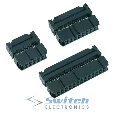 Idc Cable Mounting Plug Socket Connector 2 54mm Pitch Ribbon Cable 10 To 40 Ways £3 09 Picclick Uk