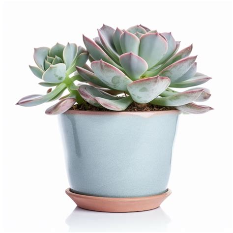 Premium Ai Image Cute Indoor Green Succulent Plant In Pot White