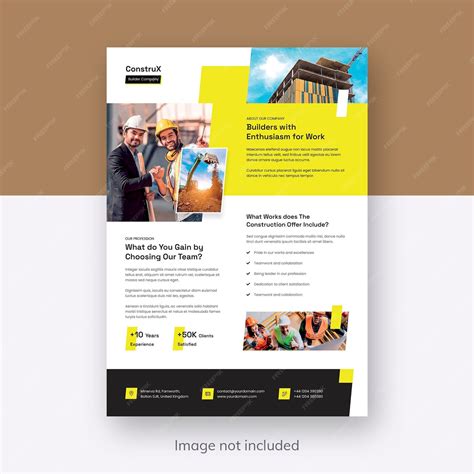 Premium Psd Construction Architecture Flyer Print Template For