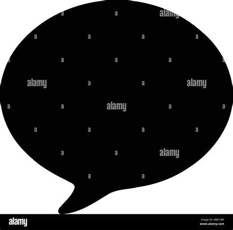 Silhouette Of A Speech Bubble With A Rounded Shape And Tail Representing Dialogue