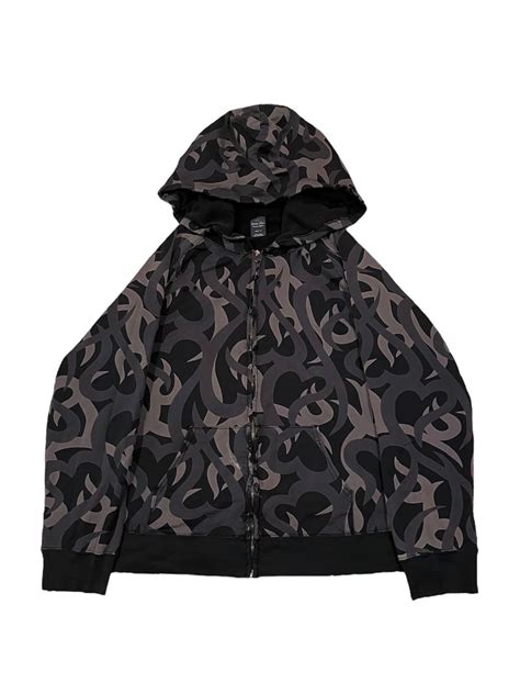 Number Nine Size 5 Ss04 Tribal Camo Zip Up Hoodie Grailed