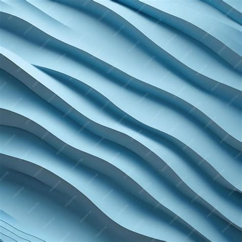 Moderner Hintergrund Aus Hellblauen Wellen Vieler Oberflächen 3d
