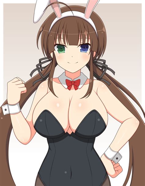 Rule 34 1girls Ahoge Bangs Blunt Ends Bowtie Brown Hair Bunny Ears