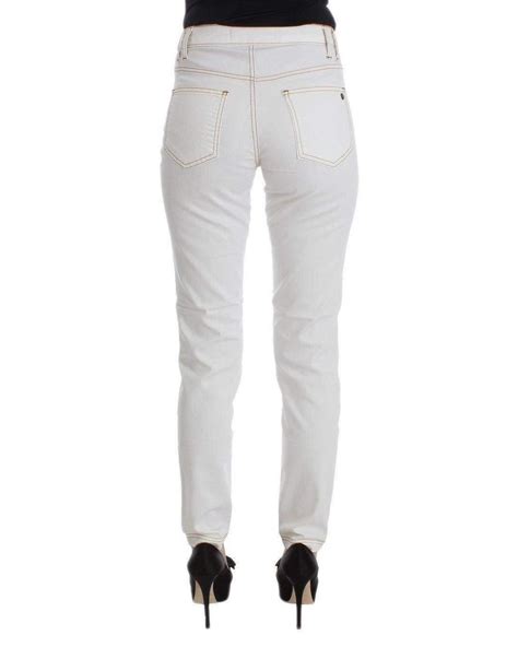Roberto Cavalli Chic Slim Fit Denim In White Lyst