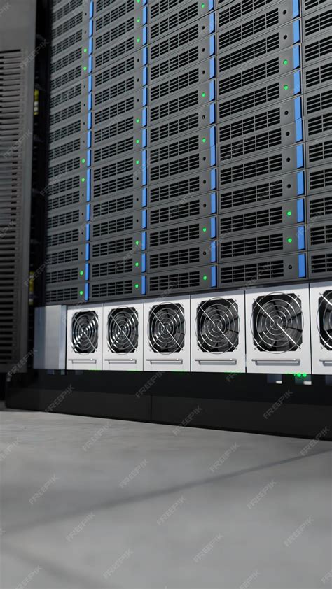 Premium Photo Data Centre With Stacked Servers Storing Cloud Data Server Farm Infrastructure