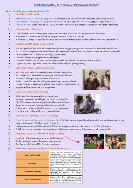 Desarrollo Social Y De La Personalidad En La Adolescencia Eduardo