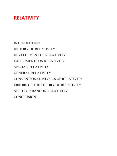 Relativity Pdf Luminiferous Aether Theory Of Relativity