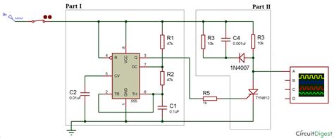 Thyristor Firing Circuit Using 555 Timer