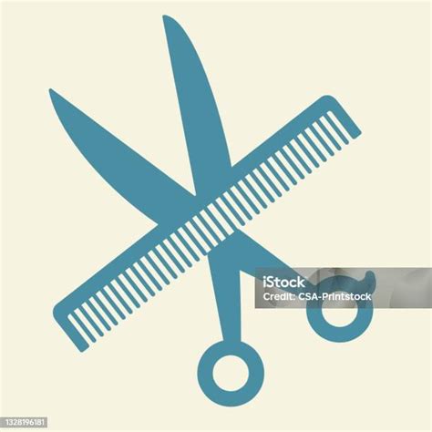 Sisir Dan Gunting Ilustrasi Stok Unduh Gambar Sekarang Salon Rambut Tukang Cukur Ilustrasi