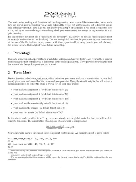 Exercise 2 Pdf Parameter Computer Programming Computer Science