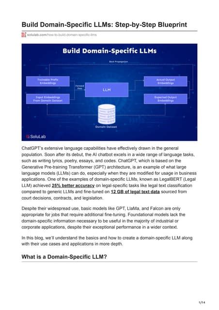 Build Domain Specific Llms Step By Step Blueprintpdf