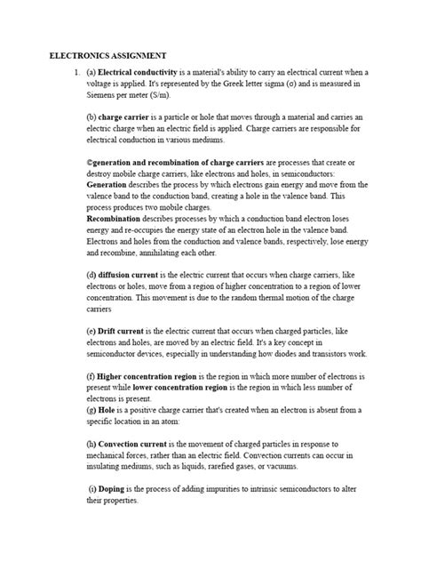 Electronics Pdf Semiconductors Band Gap