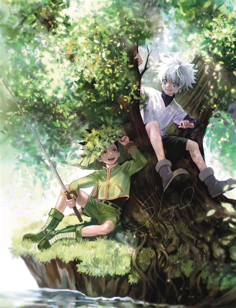 Sierra Gon X Killua Fan Art💚💚 Shumijin On Deviantart ~