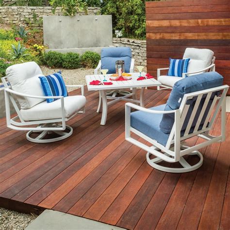 Tropitone Kenzo Cushion Outdoor Swivel Lounger Set Tt Kenzo Set4