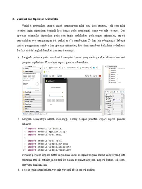 Materi Variabel Dan Operator Aritmatika Pdf