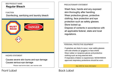 Label For Secondary Chemical Containers Minnesota Counties Intergovernmental Trust