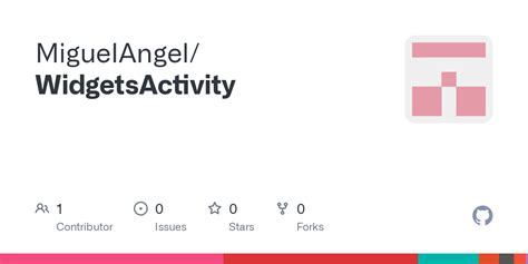 GitHub MigueIAngel WidgetsActivity